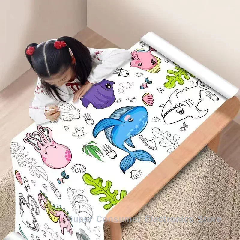 DIY Kids Coloring Drawing Paper – Buyzi.pk